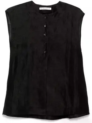 Mark Kenly Domino Tan Cocoon Blouse