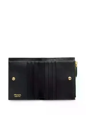 Prada Small Textured Leather Wallet - Black