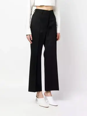LANVIN Flared Cropped Wool Trousers