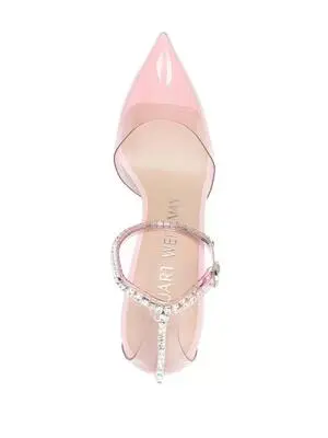 STUART WEITZMAN Crystal-embellished Pointed Pumps