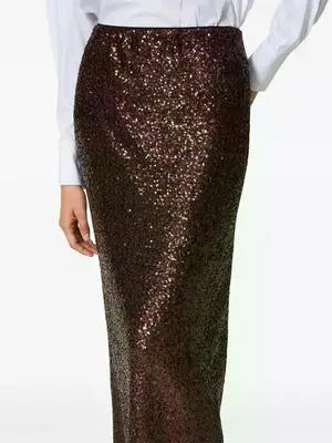 TWINSET Sequin-embellished Maxi Skirt - Brown