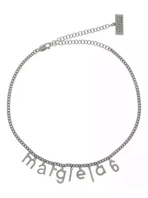 MAISON MARGIELA Logo-lettering Necklace - Silver