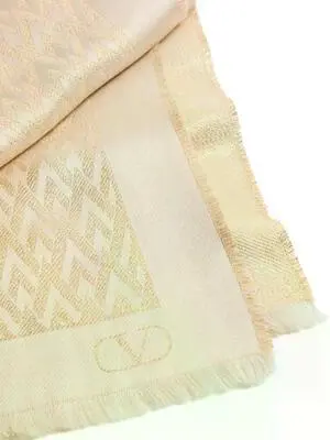Valentino Garavani Toute La V Silk Stole - Neutrals