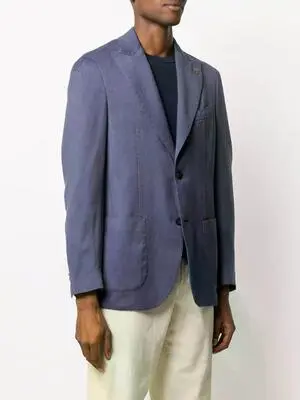 LARDINI Fine Knit Buttoned Blazer