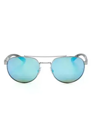 Ray-ban Chromance Polarized Aviator Sunglasses - Silver