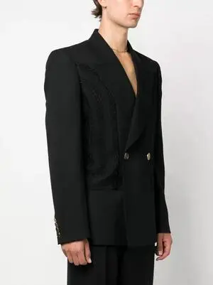 Casablanca Broderie Anglaise Double-breasted Blazer