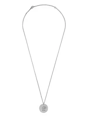 Mateo Lion Coin Pendant Necklace - Silver