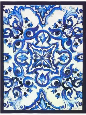 Dolce & Gabbana Mediterranean-print Silk Blanket