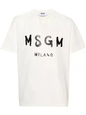 MSGM Logo-print Cotton T-shirt