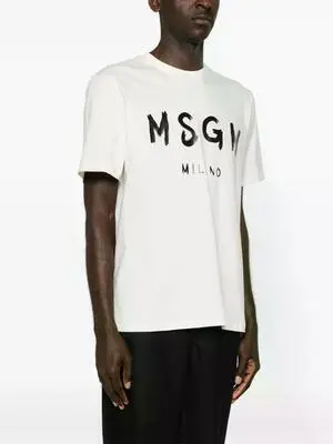 MSGM Logo-print Cotton T-shirt