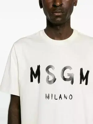 MSGM Logo-print Cotton T-shirt