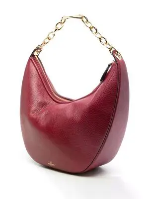 Valentino Garavani Medium Vlogo Moon Bag - Red