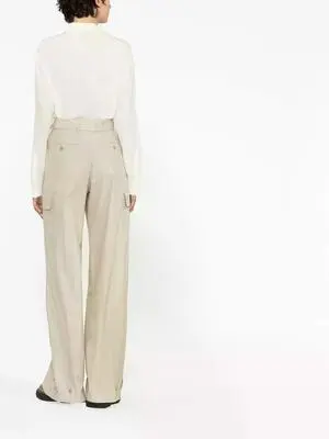 Prada Belted Wide-leg Trousers