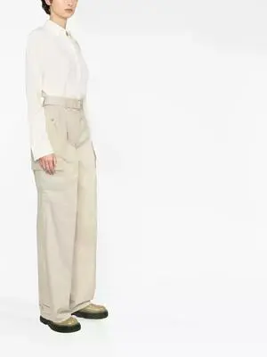 Prada Belted Wide-leg Trousers