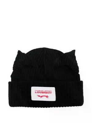 CHARLES JEFFREY Chunky Ears Beanie - Black