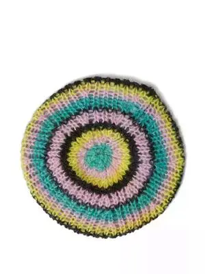 GANNI Striped Beret