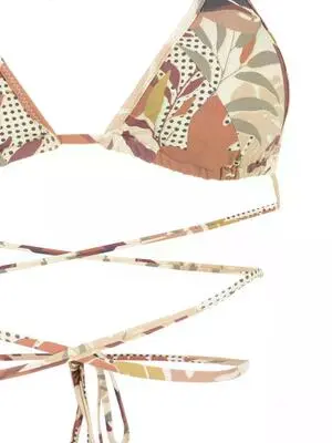 AMIR SLAMA Palm Leaf Print Bikini