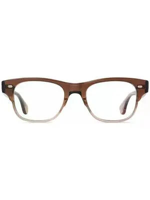 Garrett Leight Rodriguez Square Frame Glasses - Brown