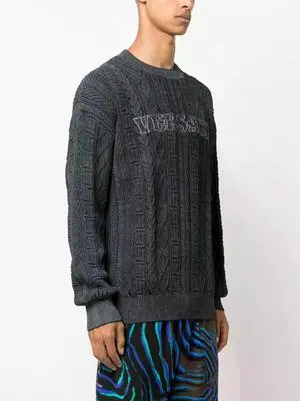 Versace Greca Cable-knit Jumper