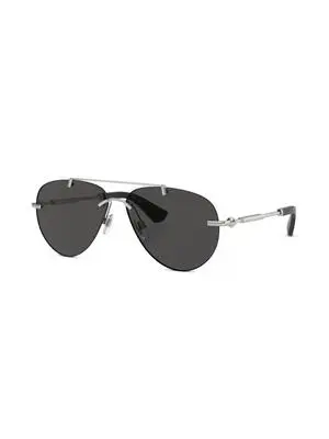 Burberry Metallic Pilot-frame Sunglasses - Silver