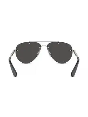 Burberry Metallic Pilot-frame Sunglasses - Silver