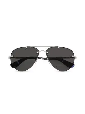Burberry Metallic Pilot-frame Sunglasses - Silver