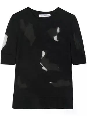 Viktor & Rolf Knitted Merino Wool Top - Black