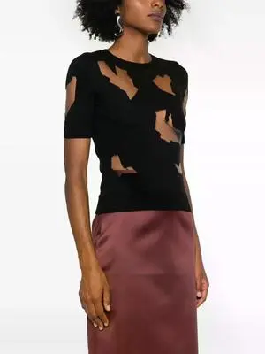 Viktor & Rolf Knitted Merino Wool Top - Black
