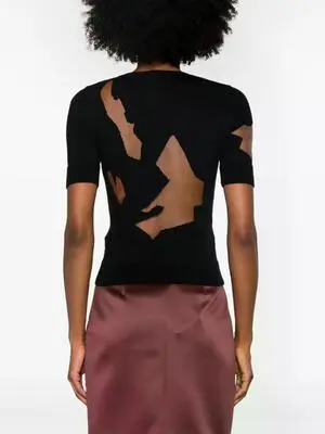 Viktor & Rolf Knitted Merino Wool Top - Black