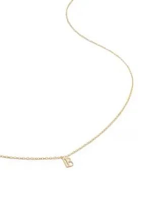 Monica Vinader 14kt Yellow Small Initial "b" Necklace - Gold