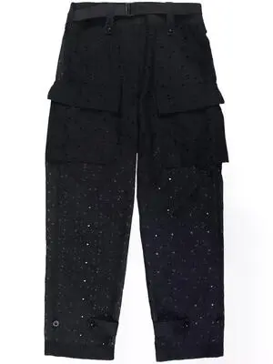 Sacai Black Wash Pants For Women
