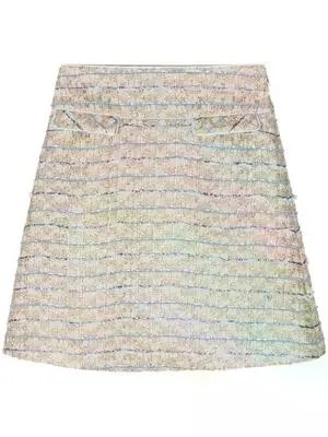 Shiatzy Chen Tweed A-line Miniskirt
