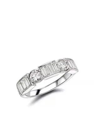 PRAGNELL Platinum Antrobus Diamond Half Eternity Ring - Silver