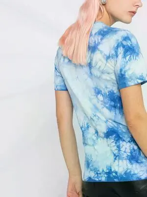 Rabanne Slogan Print Tie-dye T-shirt