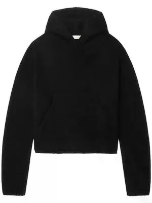 Palm Angels Curved Logo Knitted Hoodie