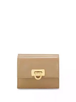 FERRAGAMO Gancini-buckle Leather Wallet - Neutrals
