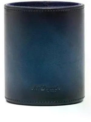 S.t. Dupont Atelier Leather Pen Pot - Blue