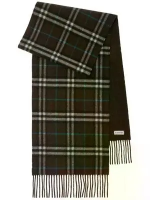 Burberry Reversible Check Cashmere Scarf - Brown