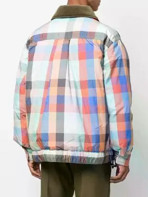 Sacai Check-pattern Zip-up Bomber Jacket