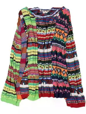 Comme Des Garçons Patchwork Wool-blend Jumper