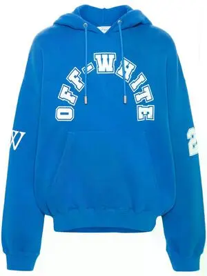 Off-White Logo-print Hoodie - Blue