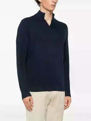 Fedeli Cotton Sweater - Blue
