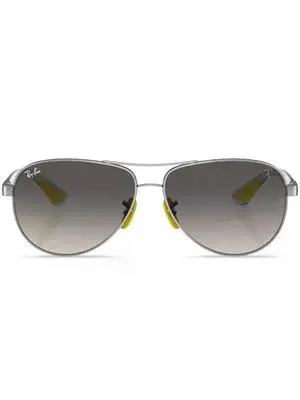 Ray-ban Gradient-lenses Aviator-frame Sunglasses - Silver