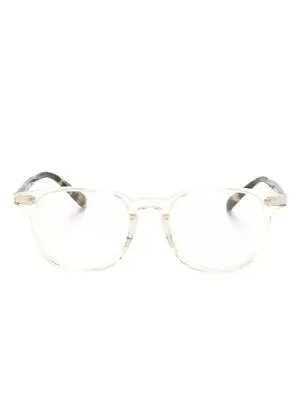 Oliver Spencer Nev Square-frame Glasses - Brown