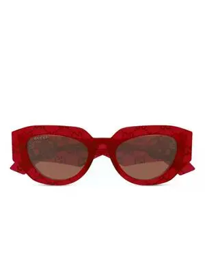 Gucci Double G Cat-eye Sunglasses - Red