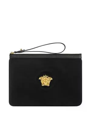 Versace La Medusa Canvas Pouch - Black