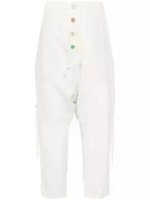Undercover Drawstring Drop-crotch Trousers - Neutrals