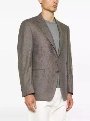 Canali Single-breasted Wool Blazer - Brown