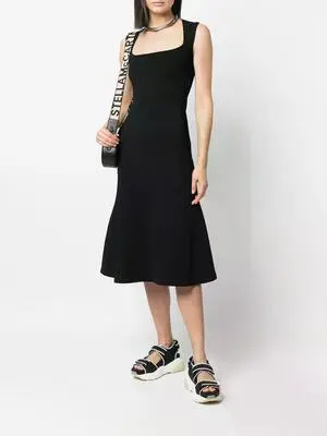 Stella McCartney Square-neck Sleeveless Flared Dress