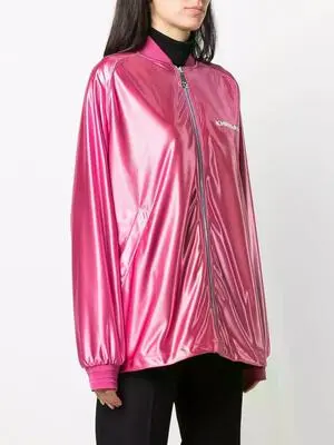 Khrisjoy Logo-print Metallic Bomber Jacket